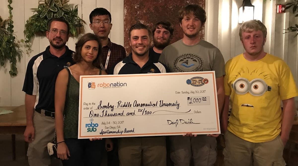 Embry-Riddle Team Makes Semi-Finals in Global RoboSub 2017 Competition